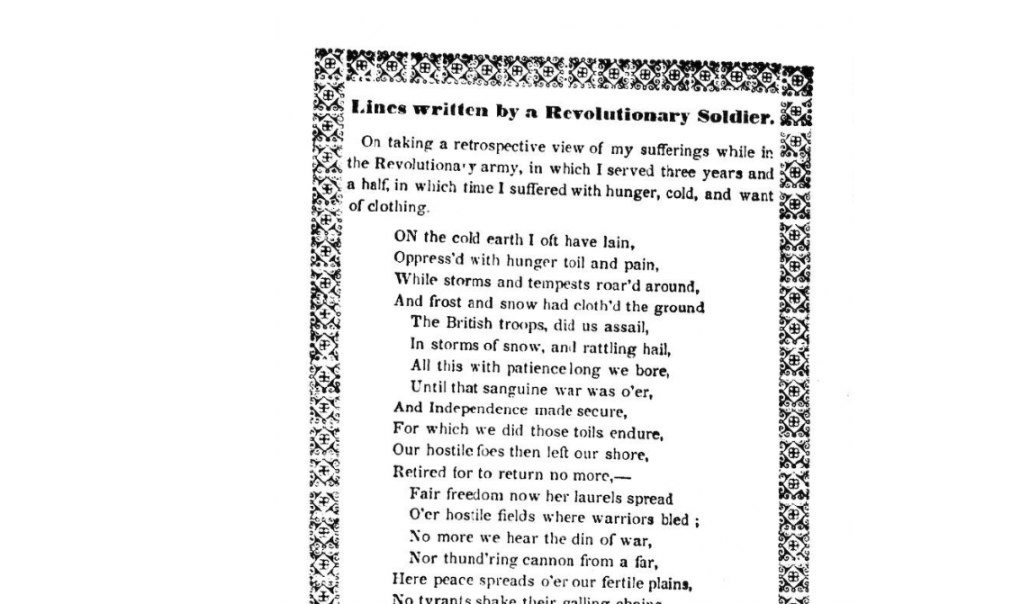 April is National Poetry Month: Revolutionary Soldier | Revere's Riders